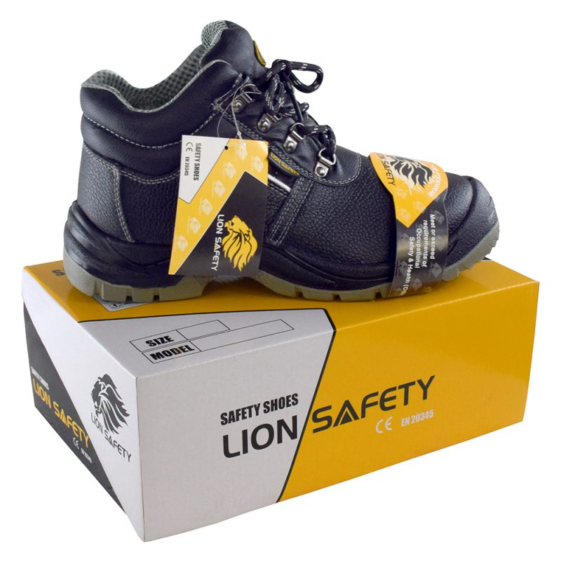 รองเท้าเซฟตี้ lion แบบหุ้มข้อ Lion Safety รุ่นมาตรฐาน หัวเหล็ก