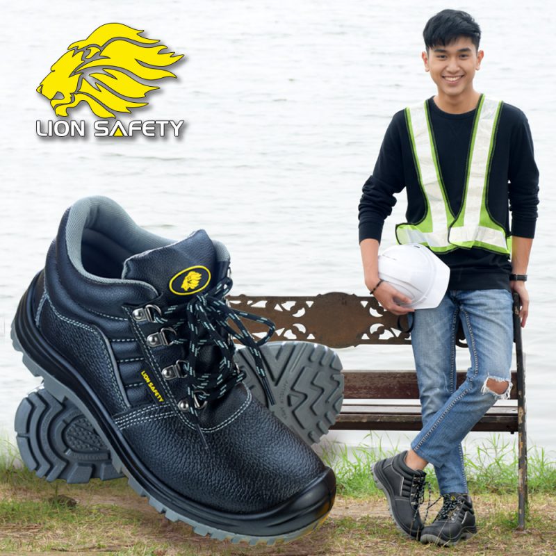 รองเท้าเซฟตี้ lion แบบหุ้มข้อ Lion Safety รุ่นมาตรฐาน หัวเหล็ก