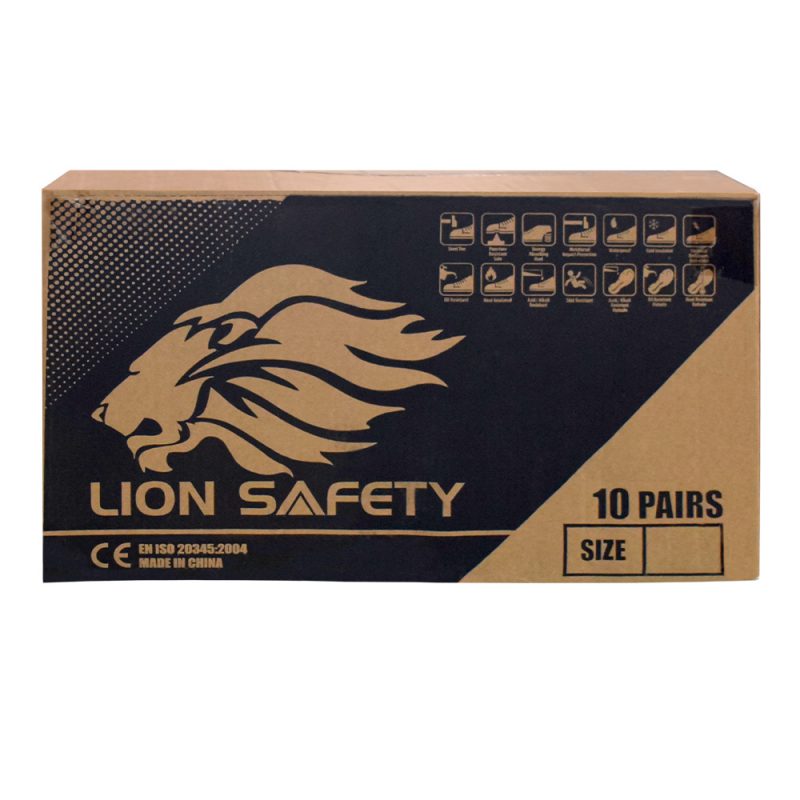 รองเท้าเซฟตี้ lion แบบหุ้มข้อ Lion Safety รุ่นมาตรฐาน หัวเหล็ก