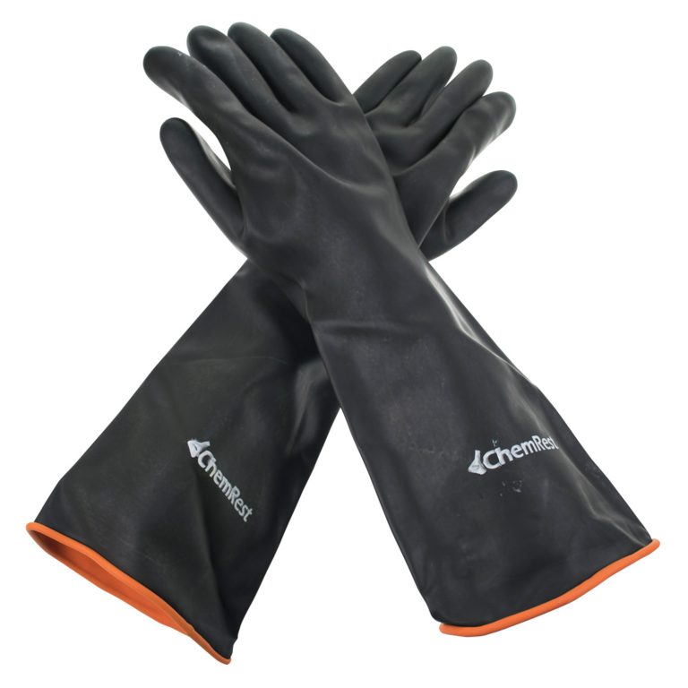 CHEMREST ถุงมือยางหนา กันสารเคมีรุนแรง ยาว 18 นิ้ว (45 cm) (1 คู่) - MS ...