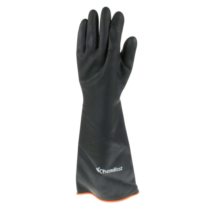 CHEMREST ถุงมือยางหนา กันสารเคมีรุนแรง ยาว 18 นิ้ว (45 cm) (1 คู่) - MS ...