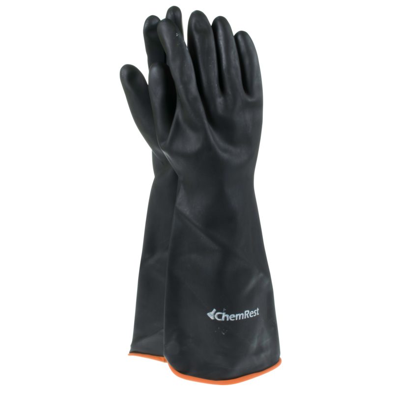 CHEMREST ถุงมือยางหนา กันสารเคมีรุนแรง ยาว 18 นิ้ว (45 cm) (1 คู่) - MS ...